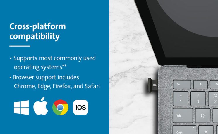 Kensington FIDO USB Fingerprint Reader Key (Windows & Mac) - SpyCamCentral