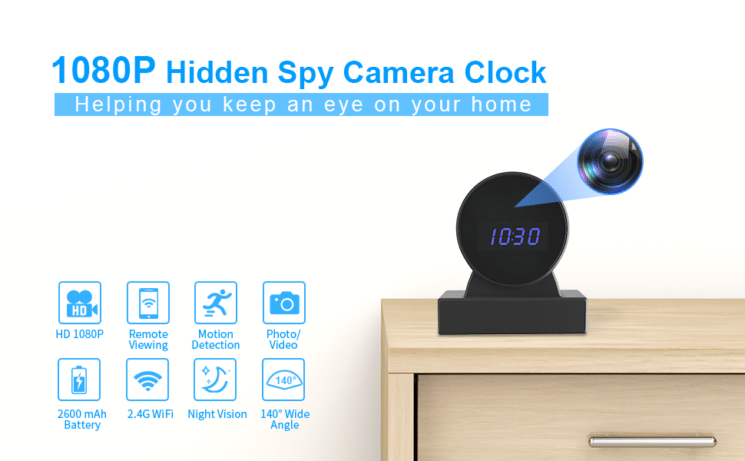 GooSpy Digital Clock Hidden Camera - SpyCamCentral