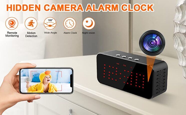 Miuyogern Alarm Clock Hidden Spy Camera - SpyCamCentral