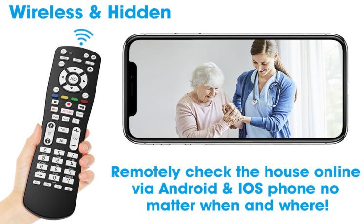 Obdeprlone WiFi TV Remote Control Hidden Camera - SpyCamCentral
