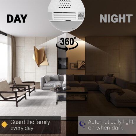 Oltec Light Bulb Panoramic Fish Eye Spy Cam - SpyCamCentral