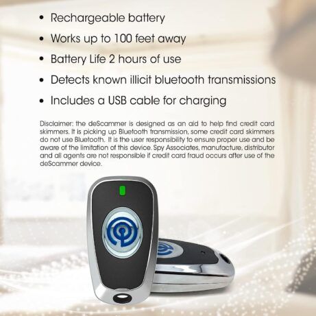 Spy Associates DeScammer Credit Card Skimmer Detector - SpyCamCentral